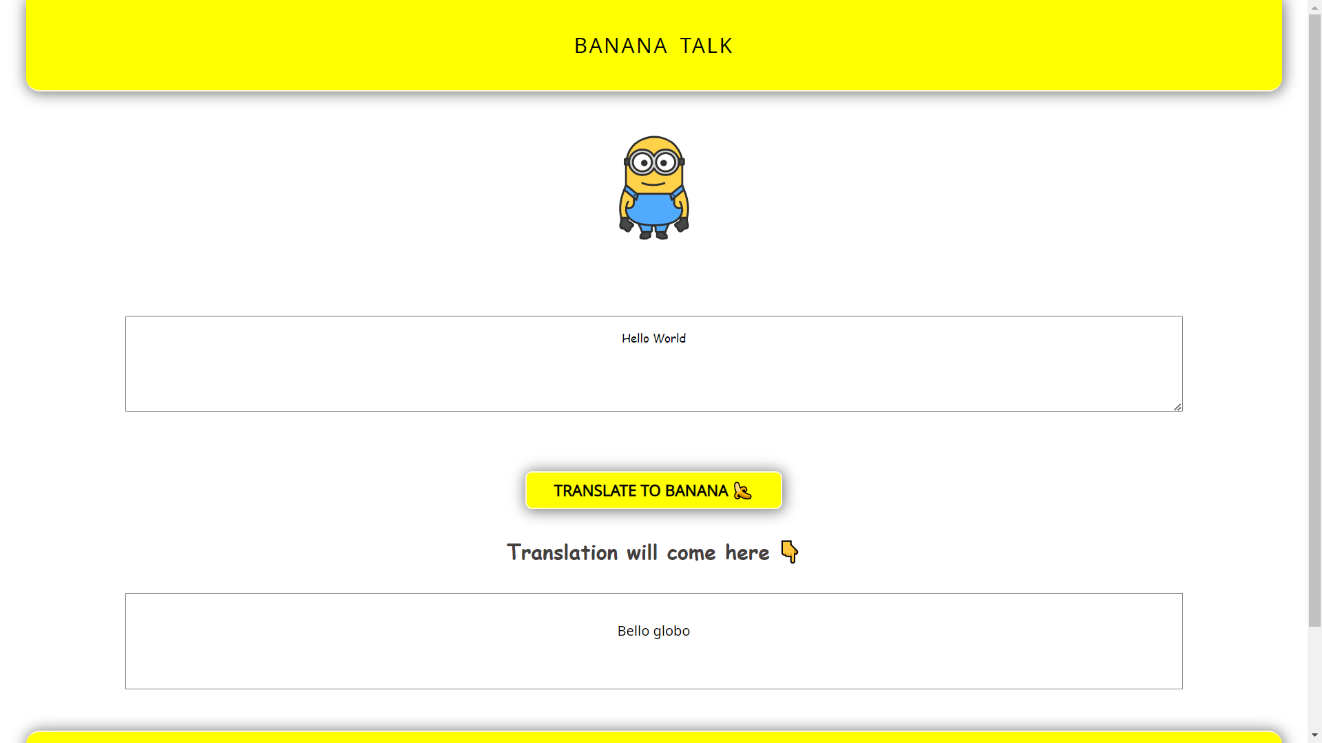 GitHub - IM-Suryakant-Kumar/Banana-Talk: A app made with VanilaJs using a mock API. it will ...