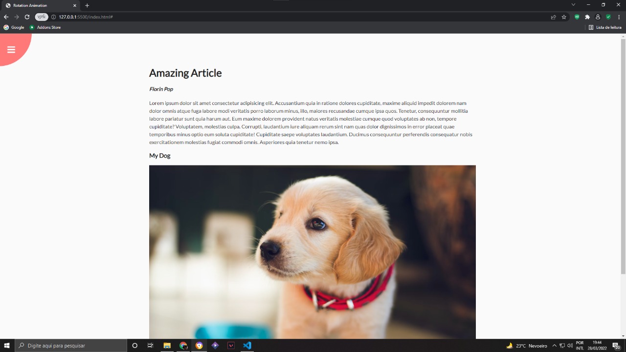 GitHub - BBML-DEV/RotationAnimation: Efeito de rotação ao clicar no menu