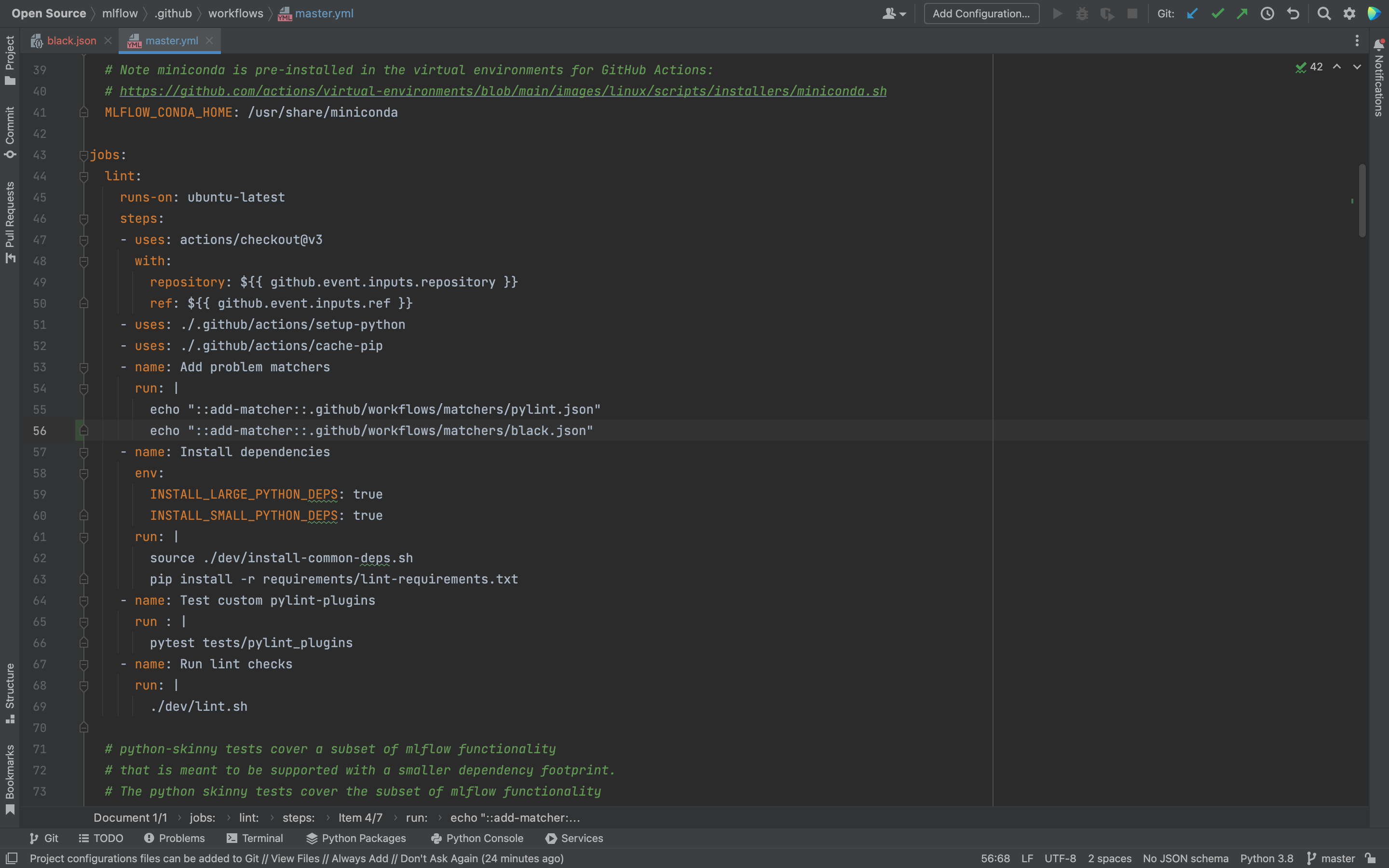 Enable Problem Matcher For `black` · Issue 5933 · Mlflowmlflow · Github 