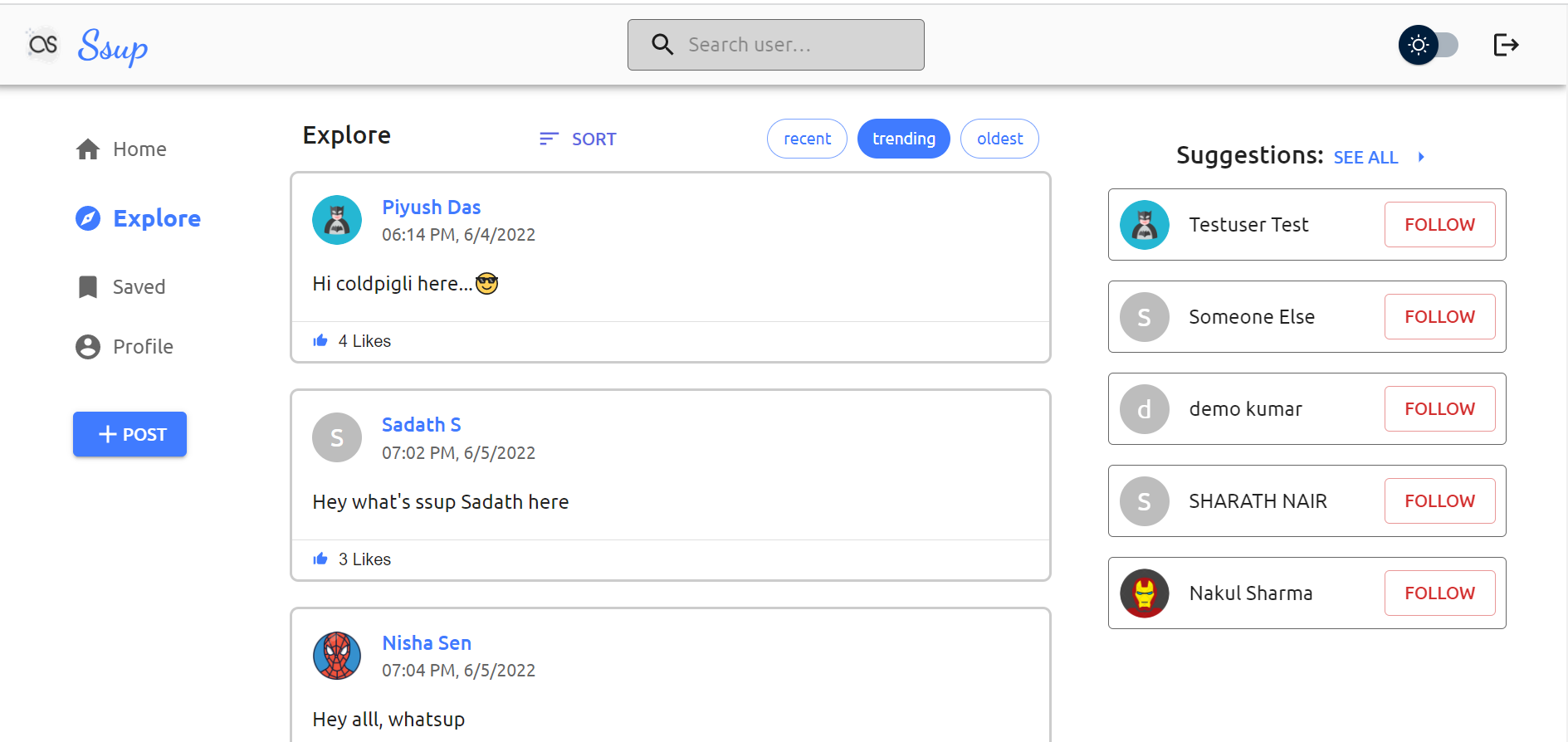 social-media - Codesandbox