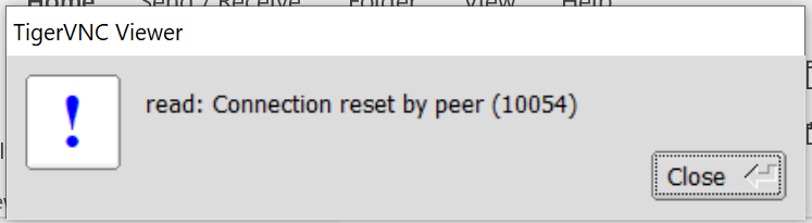 Connection reset by peer (10054) · Issue #1041 · TigerVNC/tigervnc · GitHub