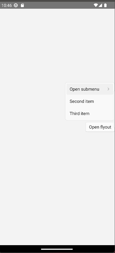[Droid] `MenuFlyoutSubItem` get out of screen for the first time shown · Issue #12771 ...