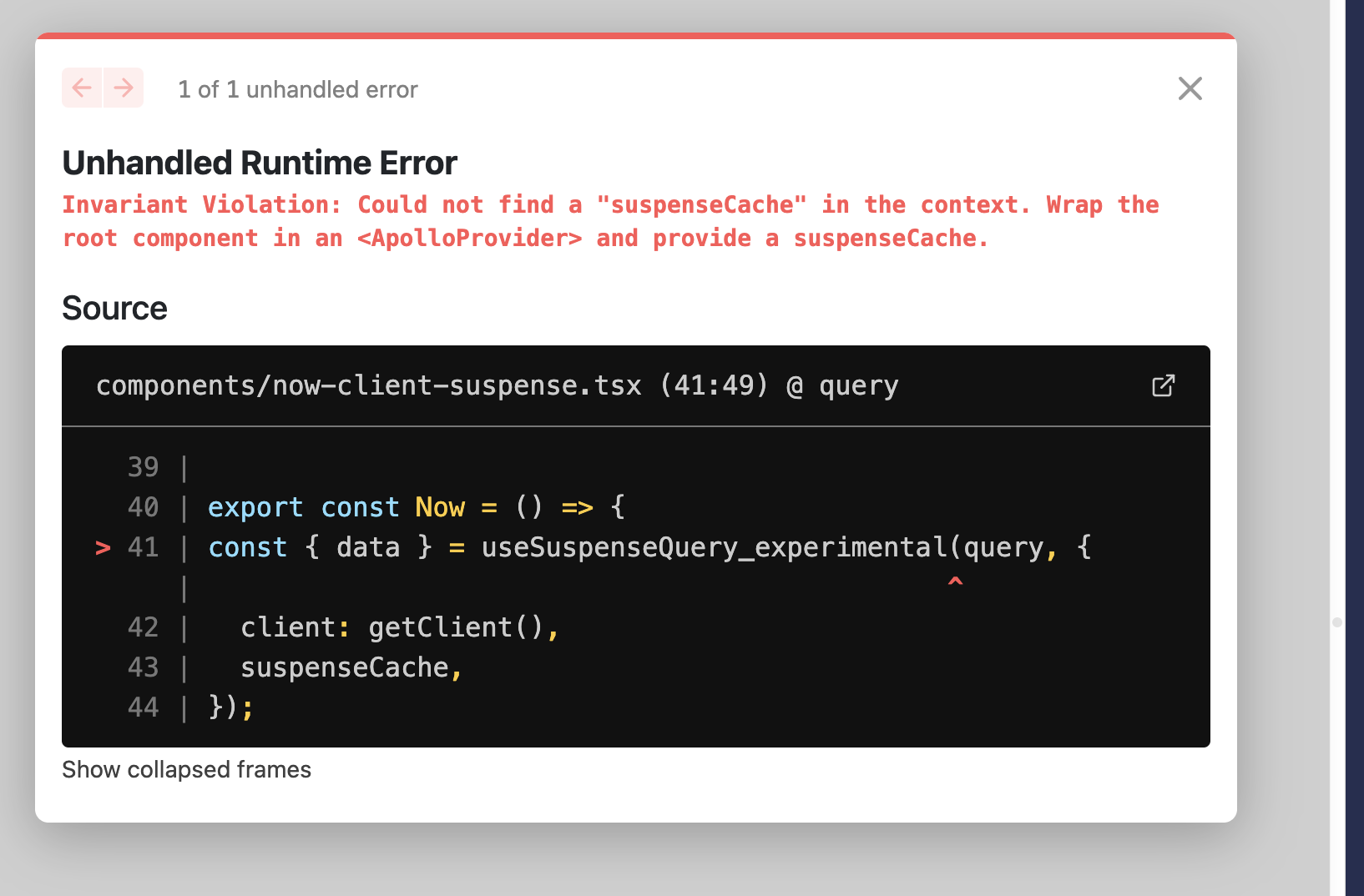 Allow to use `useSuspenseQuery` without wrapping it in `ApolloProvider` · Issue #10503 ...