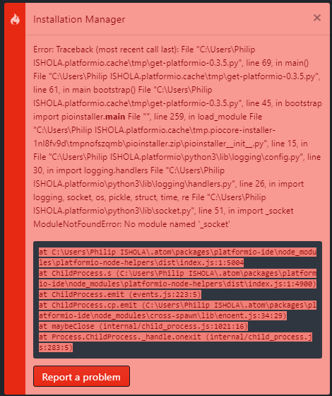 Installation Manager · Issue 2403 · Platformio Platformio Core Installer · Github