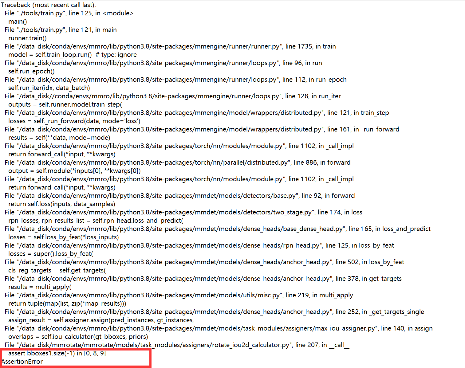 [Bug] Two errors appear repectively during running GlidingVertex with AssertionError and S2ANet ...