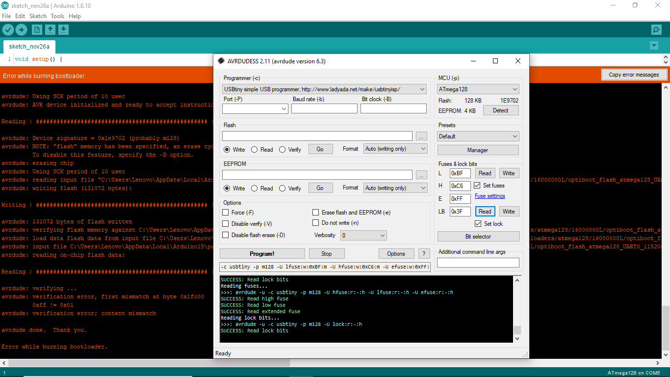 Fusebit setting ATMega 128 · Issue #121 · MCUdude/MegaCore · GitHub