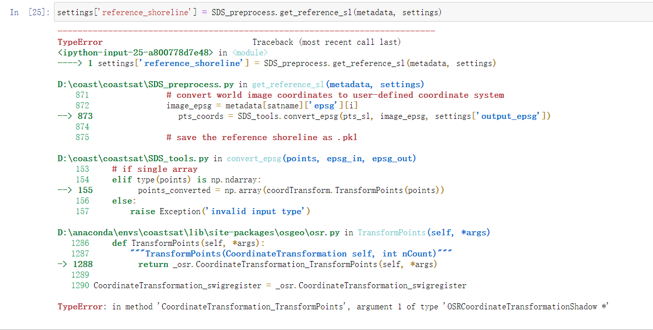 About Typeerror · Issue 146 · Kvos Coastsat · Github