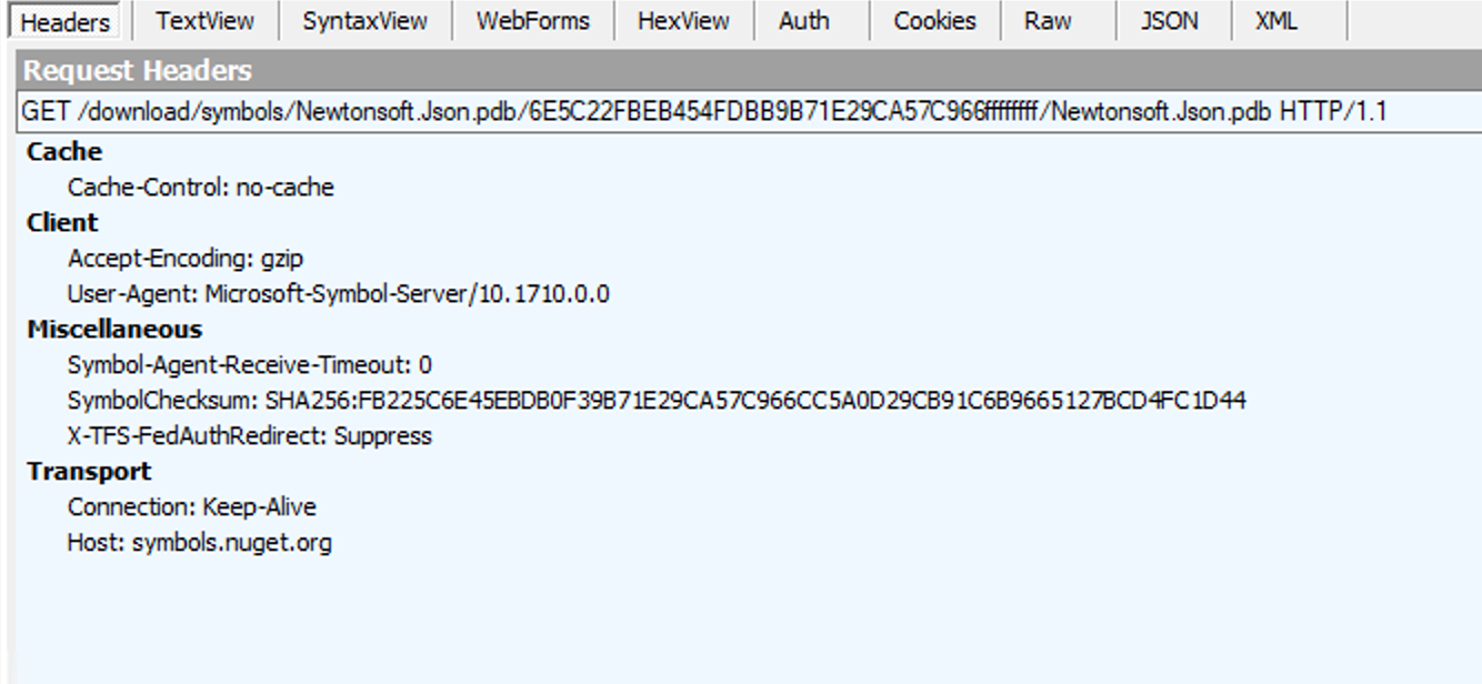SymClient returns 403 Forbidden when downloading symbols from NuGet · Issue #102 · dotnet ...