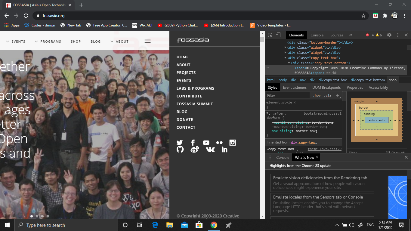 Missing the full footer in nav bar · Issue #729 · fossasia/fossasia.org · GitHub