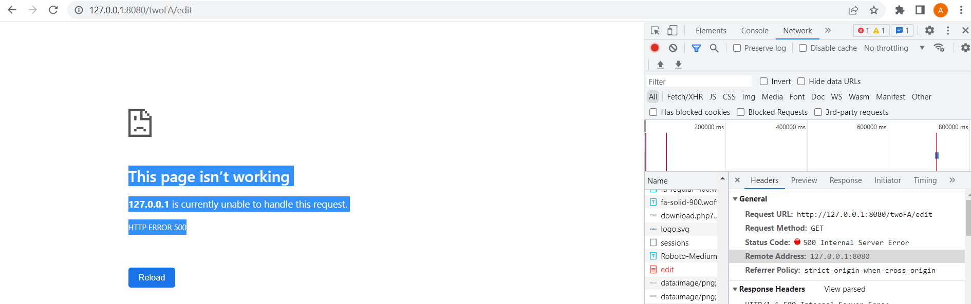 [BUG] When click on Two-factor Authentication . Manage two-factor authentication · Issue #1601 ...
