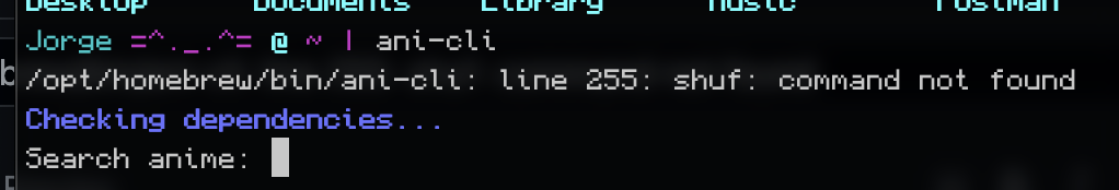 shuf: command not found · Issue #1000 · pystardust/ani-cli · GitHub