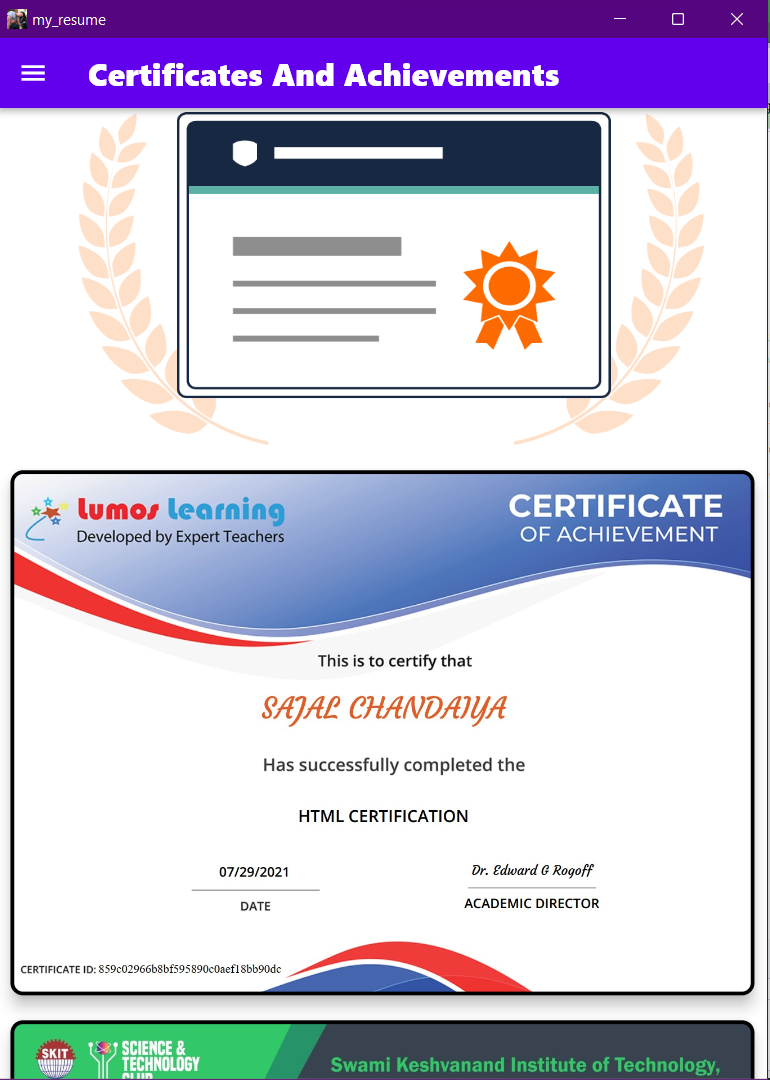 GitHub - sajal0206/flutter_resume: ### Resume app code using flutter and dart