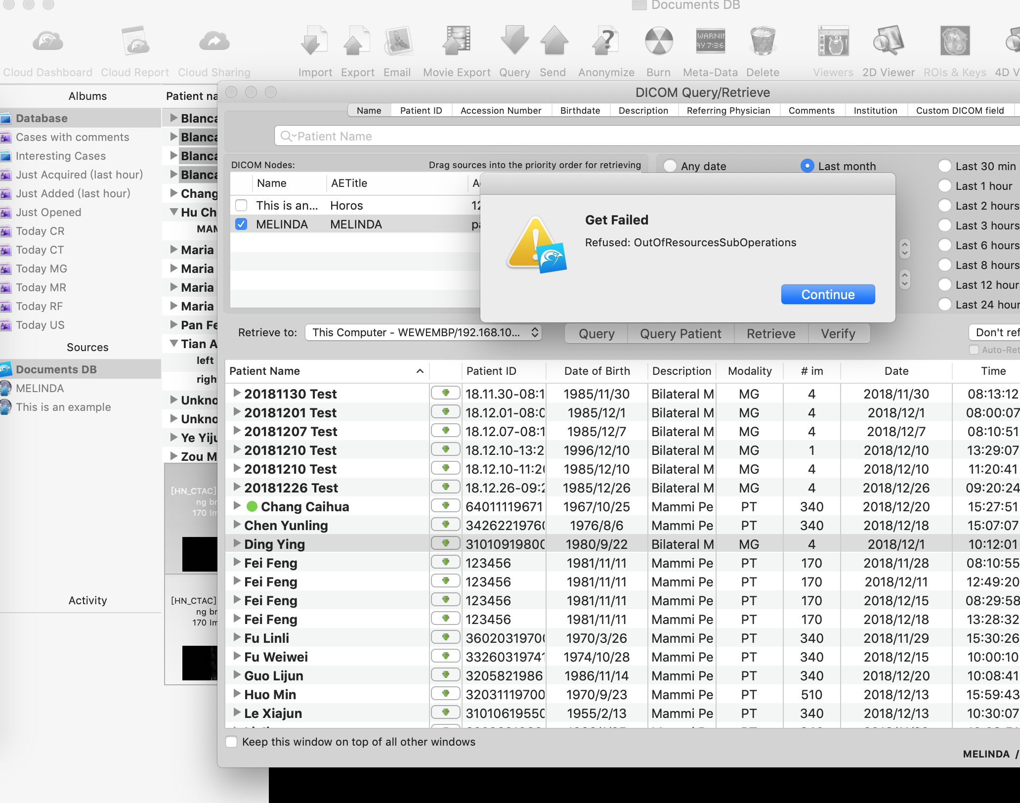 Can Query and C-MOVE, but C-GET Failed · Issue #173 · horosproject/horos · GitHub
