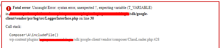 Google Social Login requires 8.0.2 with composer dependencies. · Issue #2220 · googleapis/google ...