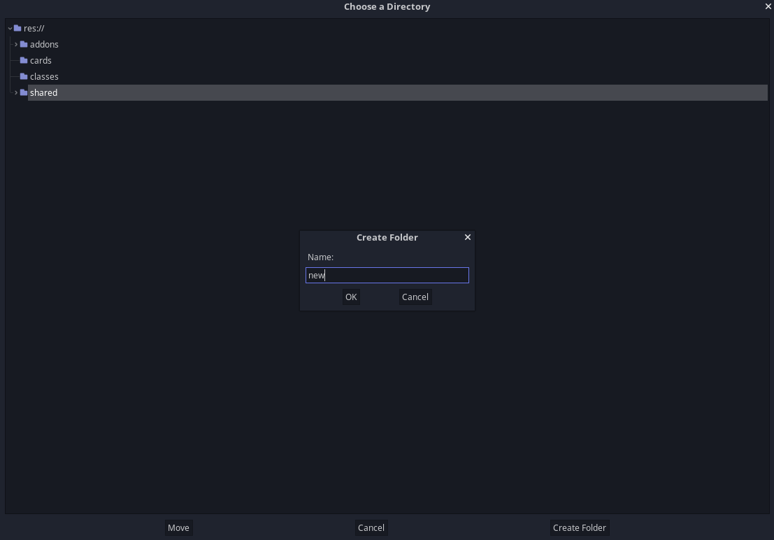 Automatically select the created folder after using "Move to…" in the FileSystem dock · Issue ...
