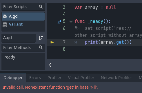 Debugger crash when accessing script properties after set_script · Issue #67971 · godotengine ...