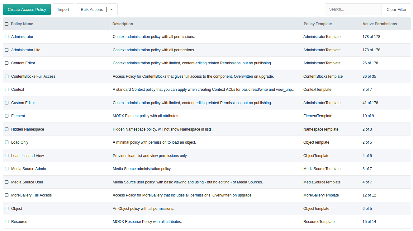 More ACLs listed as available · Issue #14595 · modxcms/revolution · GitHub