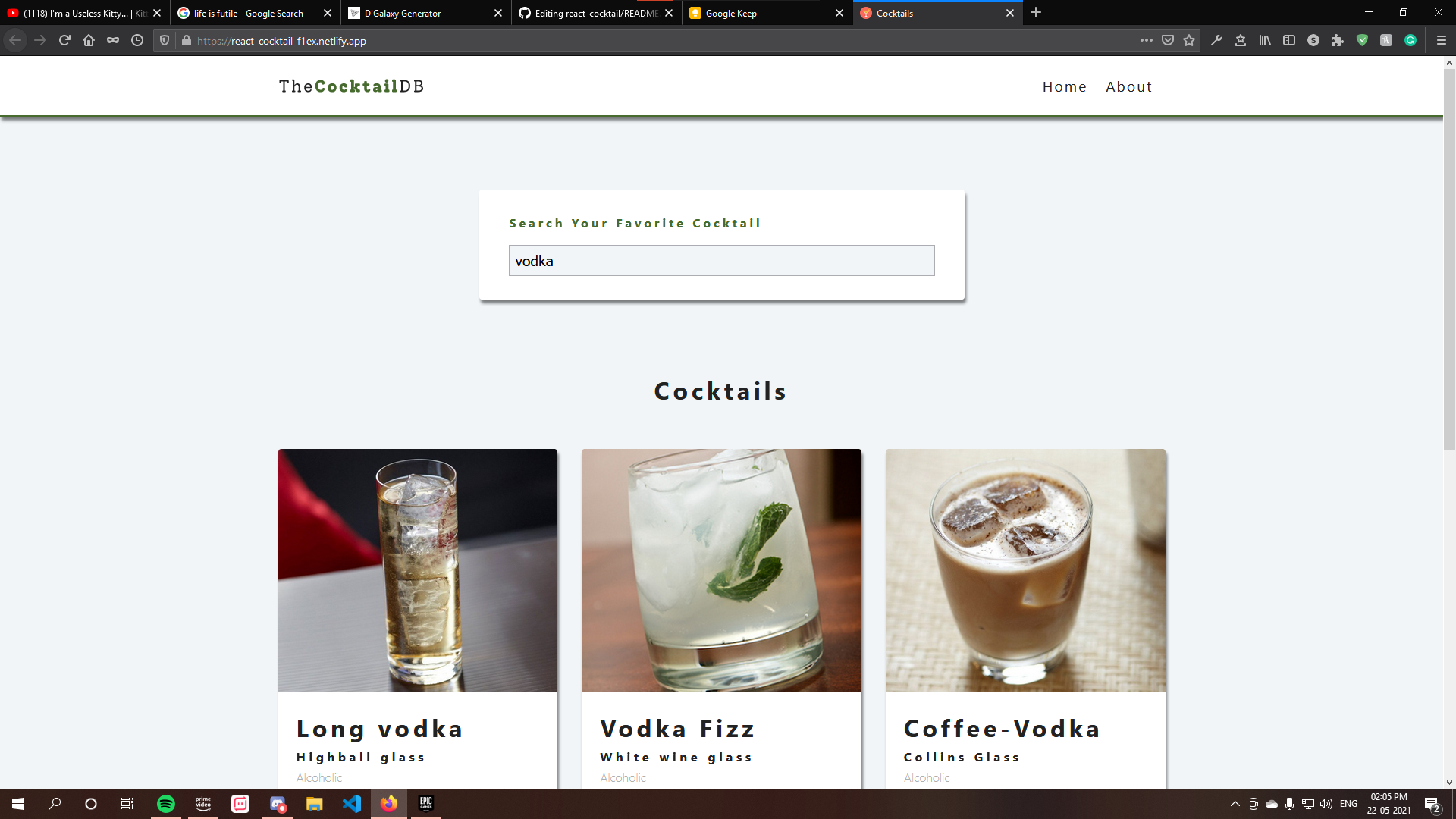 GitHub - thesohailjafri/react-cocktail: ReactApp based on DbCocktail Api GitHub - thesohailjafri/react-cocktail: ReactApp based on DbCocktail Api