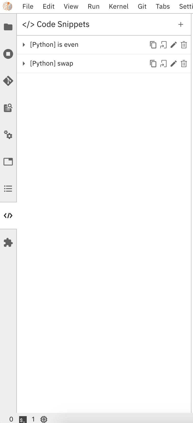 Add code snippet icon instead of ' ' in the code snippet header · Issue ...