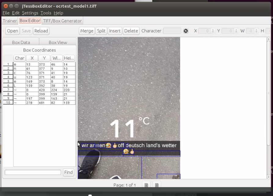 Tesseract makebox is showing different behaviour with different trained ...