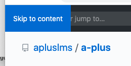 Provide a link to skip over the navigation · Issue #559 · apluslms/a-plus · GitHub