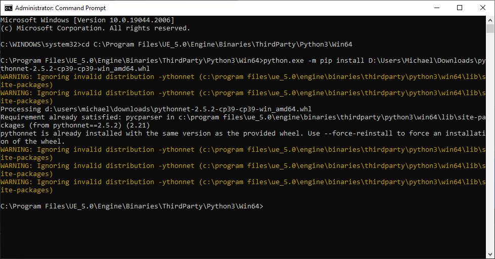 Unreal Engine 5 Probes tab "Python is required for Project Acoustics ...