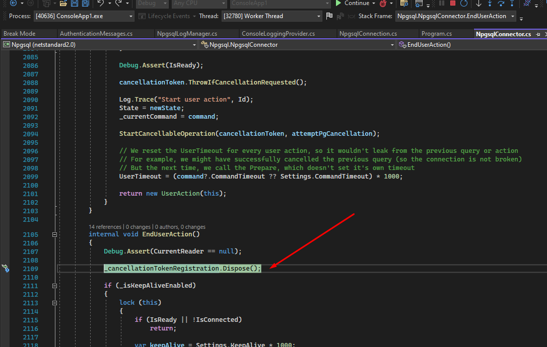 Requesting hanging after timeout · Issue #4654 · npgsql/npgsql · GitHub