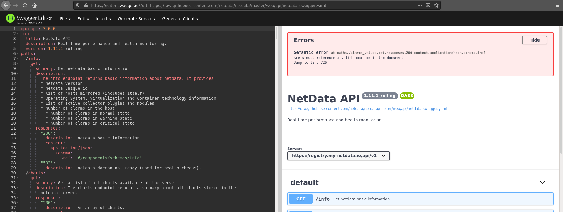 Swagger Docu Errors · Issue #9416 · netdata/netdata · GitHub