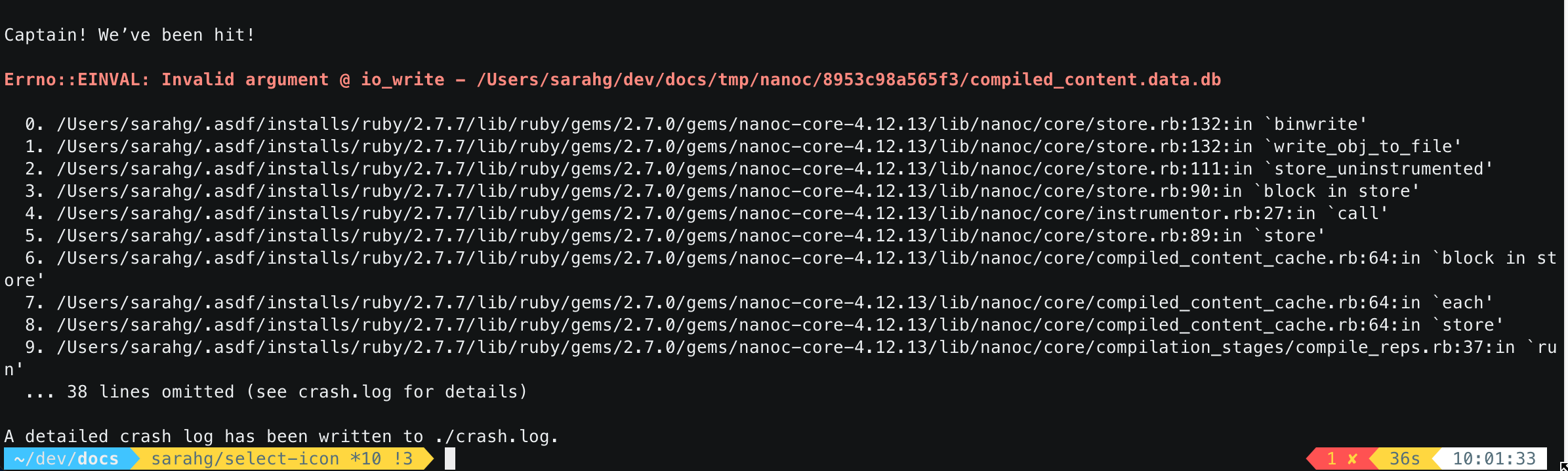 Intermittent Compile Crashes With Errno Einval Invalid Argument Io Write · Issue 1635