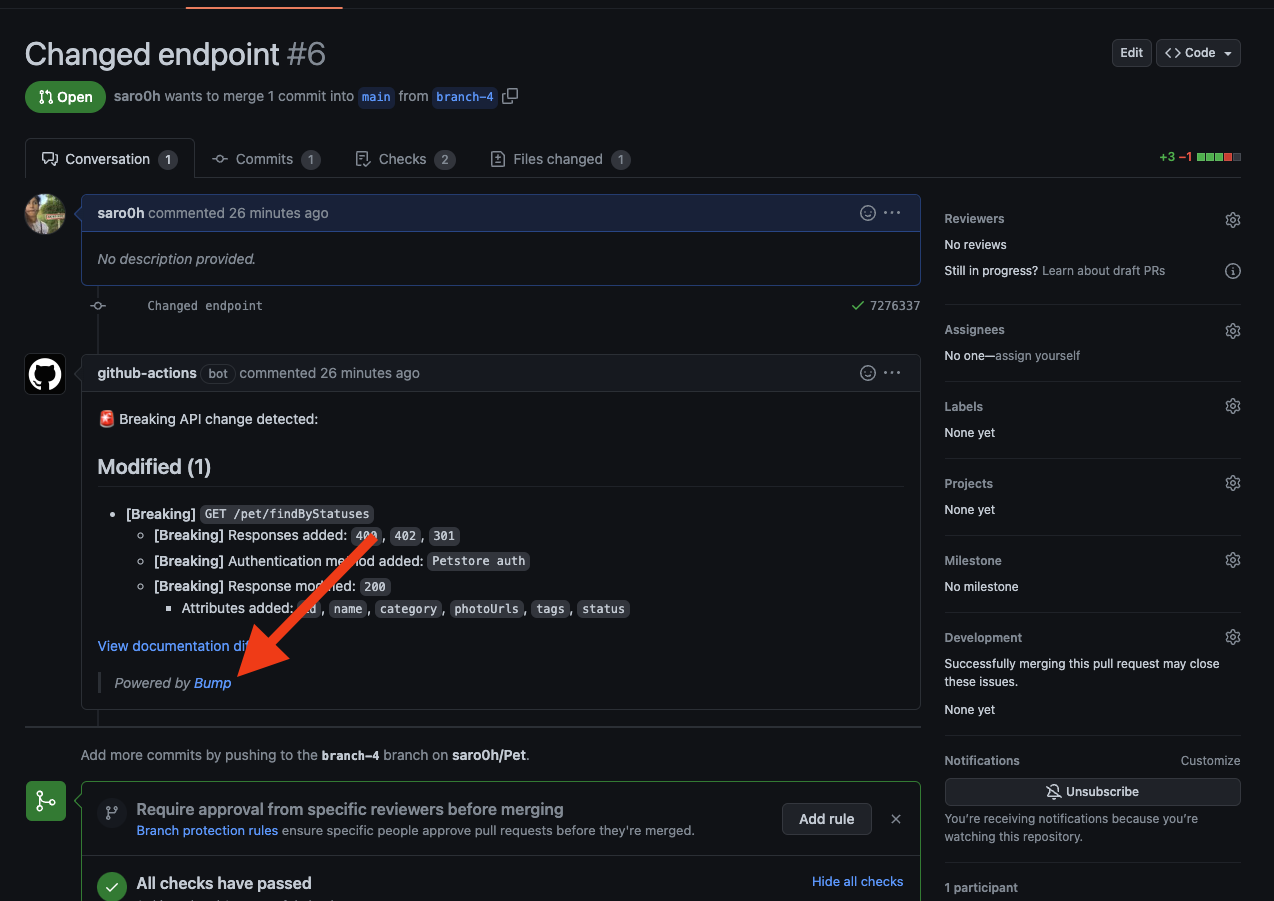 Adapt copywriting of the pull request comment · Issue #387 · bump-sh/github-action · GitHub