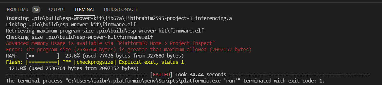 m5stack program size is greater than maximum allowed · Issue #93 · platformio/platform ...