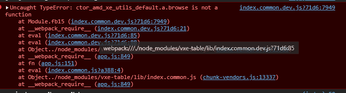 [更新3.0.18出現問題] ctor_amd_xe_utils_default.a.browse · Issue #1223 · x-extends/vxe-table · GitHub