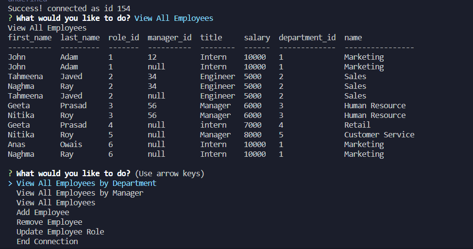 GitHub - tjaved12/employeeTracker