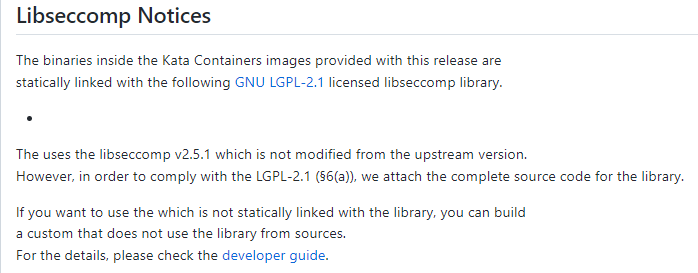 release: Libseccomp Notices is not displayed properly in the release page · Issue #3487 · kata ...