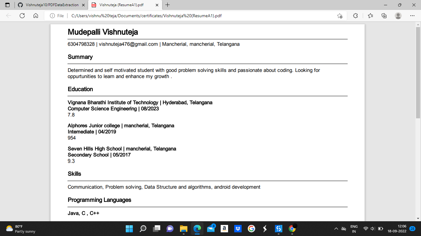 GitHub - Vishnuteja10/PDFDataExtraction