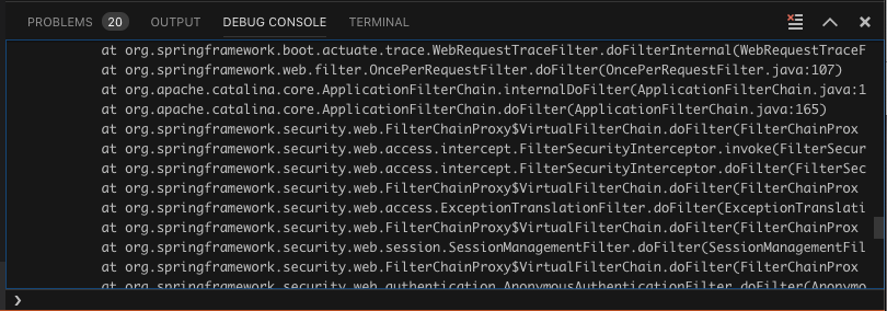 Debug console does not wrap properly when parameters is at line edge of screen · Issue #529 ...