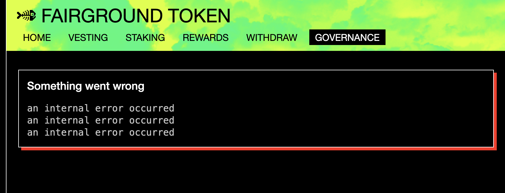 Token Frontend: Testnet has a bad proposal and token.fairground.wtf ...