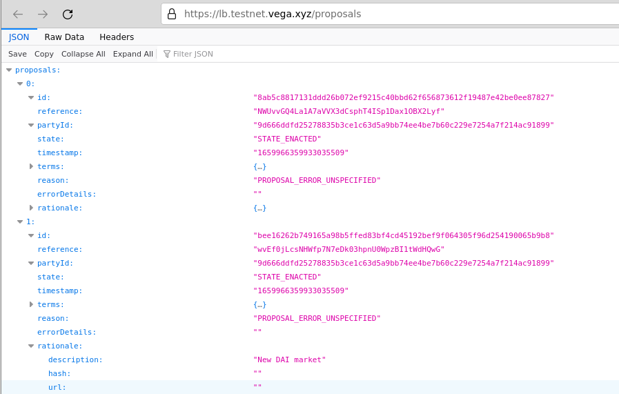 [rest] Proposals error fields are unclear · Issue #5820 · vegaprotocol/vega · GitHub