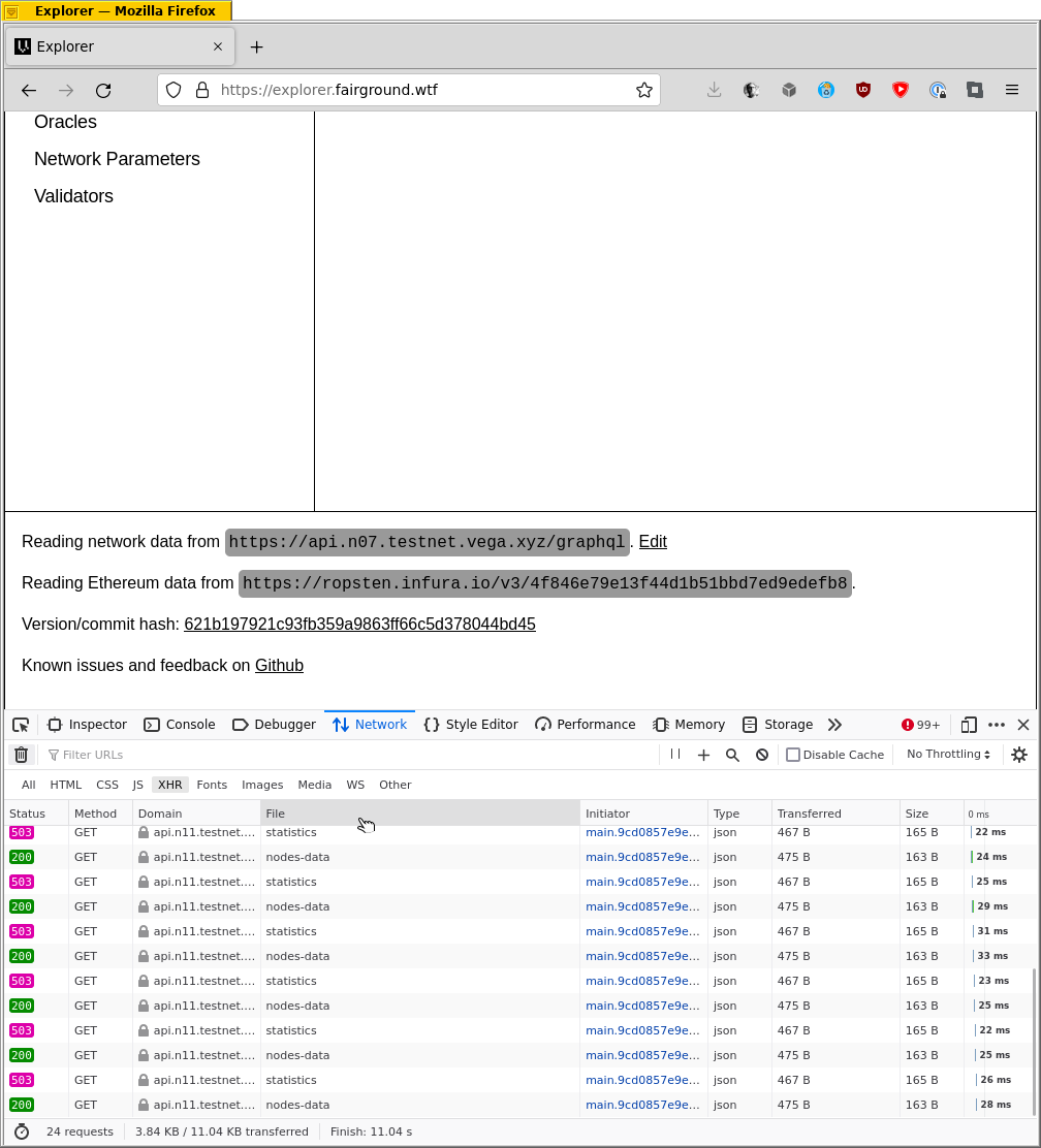 [explorer] Network switcher not working as expected · Issue #1117 · vegaprotocol/frontend ...