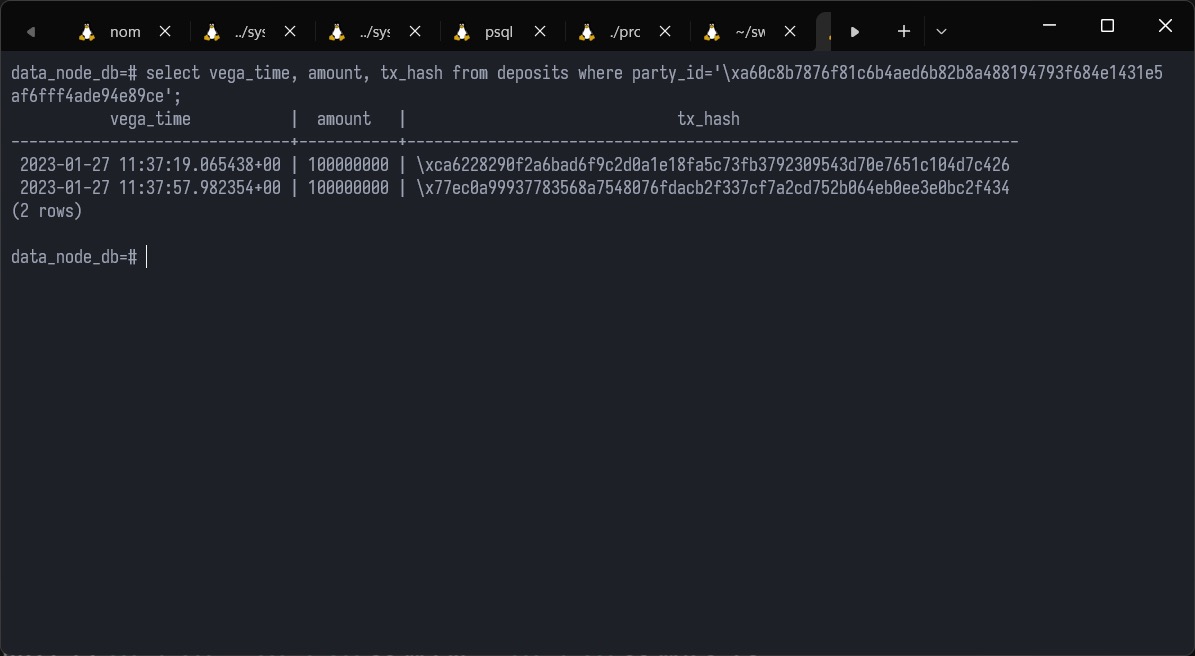 Block Explorer: Missing deposit transactions for a party. Maybe ...