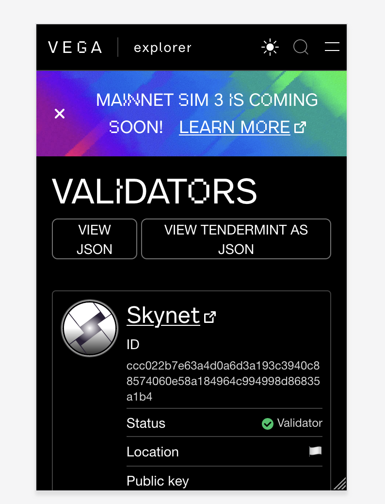Neaten up Validators view on Mobile · Issue #3096 · vegaprotocol/frontend-monorepo · GitHub