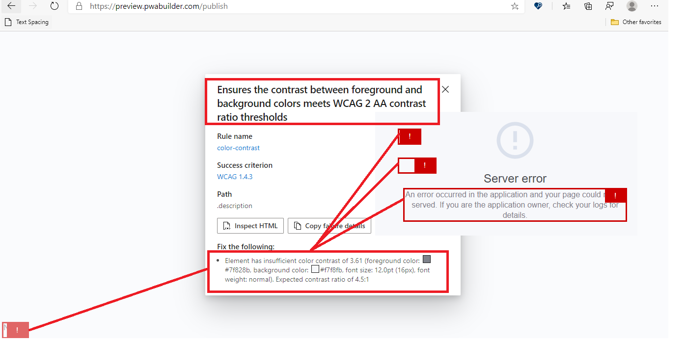 WCAG 1.4.3: Ensures the contrast between foreground and background ...