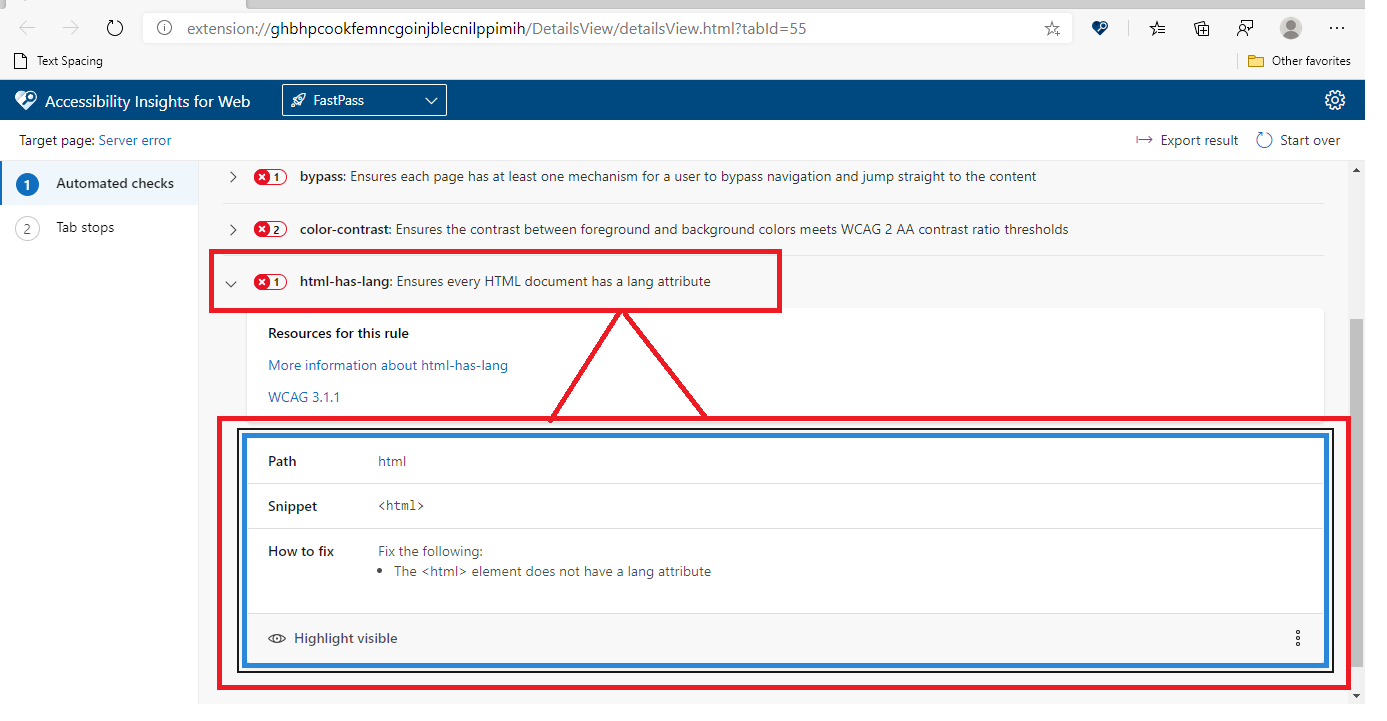 WCAG 3.1.1: Ensures every HTML document has a lang attribute (html) · Issue #852 · pwa-builder ...