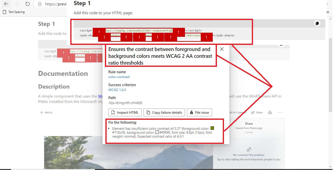 WCAG 1.4.3: Ensures the contrast between foreground and background ...