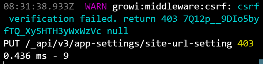 Bug: Put requests fail CSRF verification · Issue #4575 · weseek/growi · GitHub