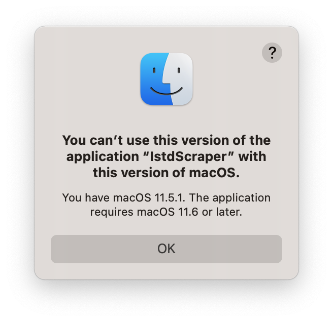 LSMinimumSystemVersion You can't use this version of the application ...