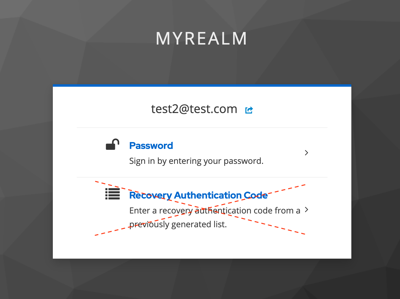 'Condition - User Configured' does not work for 'Recovery Authentication Code Form' · Issue ...