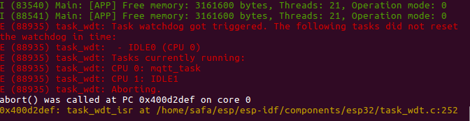 ESP_MQTT causes WatchDog Trigger after 3.2-RC Update (IDFGH-908) · Issue #3254 · espressif/esp ...