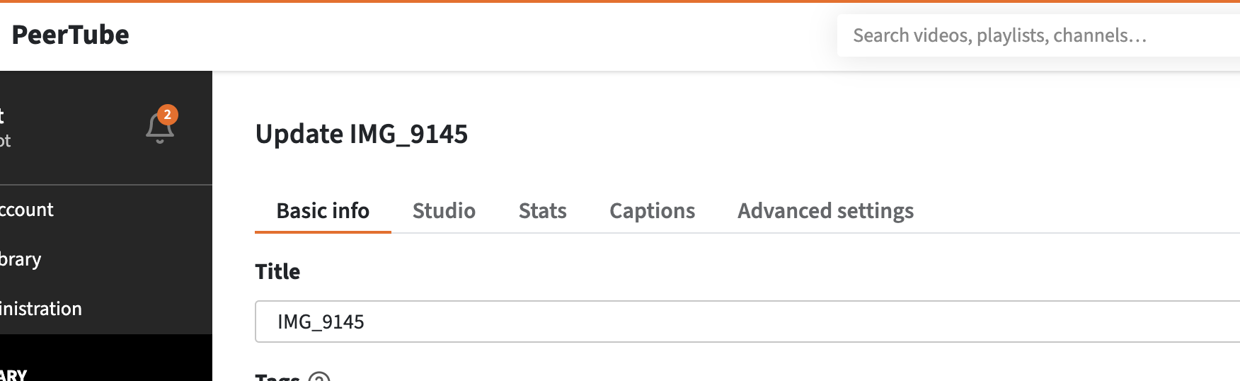 Restructure video update page · Issue #5635 · Chocobozzz/PeerTube · GitHub