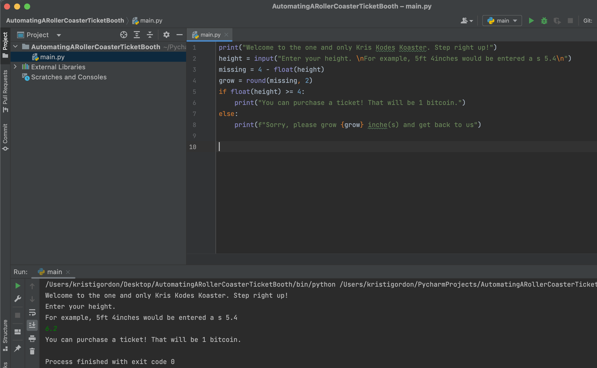 GitHub - kristigordon/AutomatingARollerCoasterTicketBooth: Created a ...